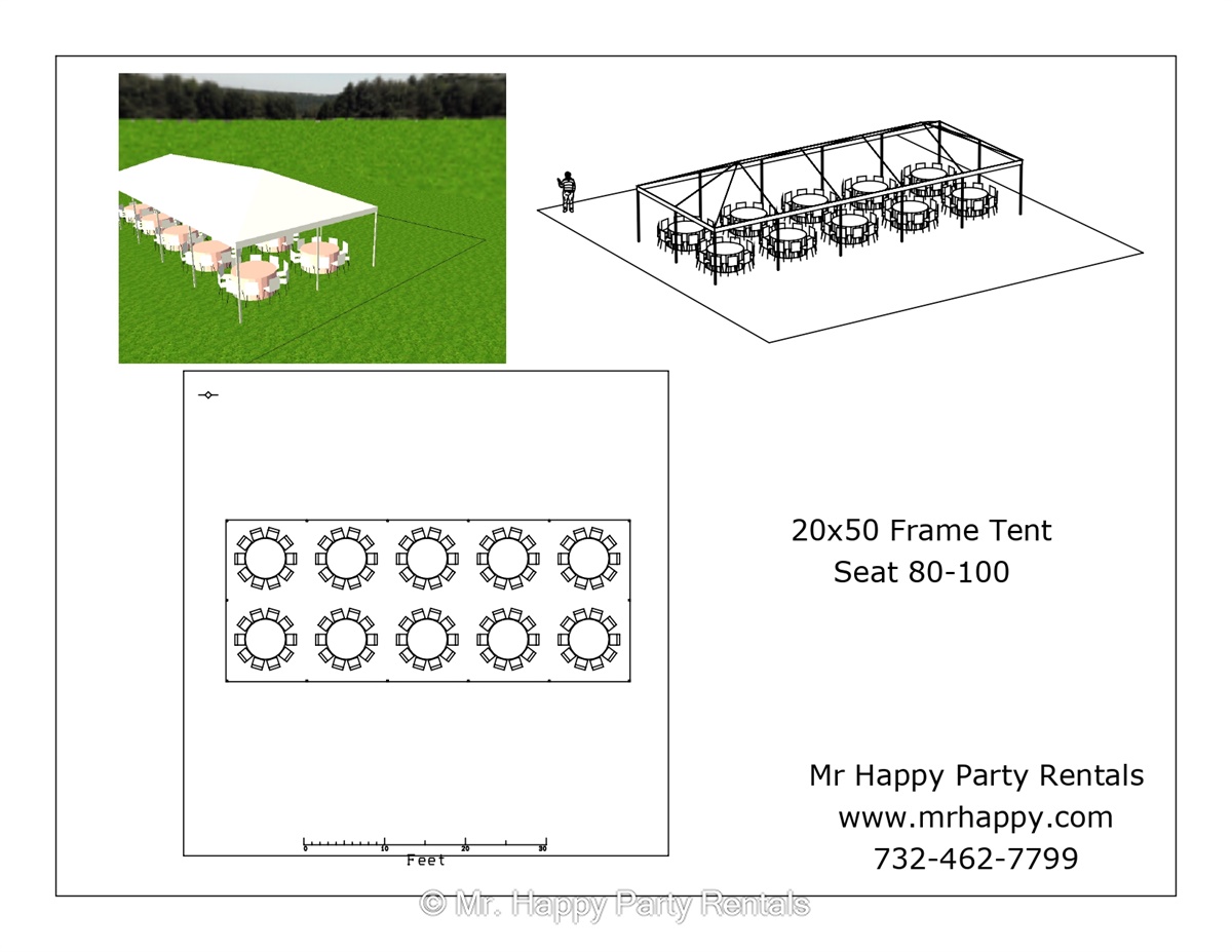 20x50 Frame Tent (1 Tent) - Party Rentals in New Jersey | Mr. Happy ...