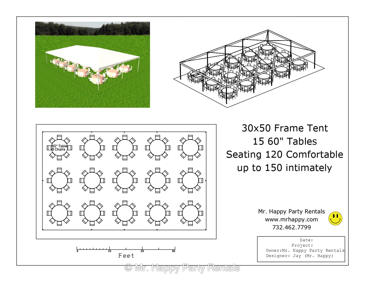 30x50 Frame Tent (1 Tent) - Party Rentals in New Jersey | Mr. Happy ...