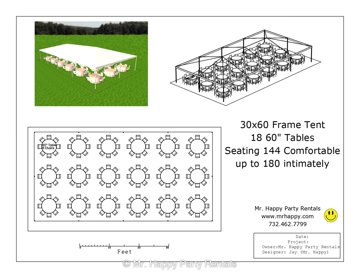 30x60 Frame Tent (1 Tent) - Party Rentals in New Jersey | Mr. Happy ...