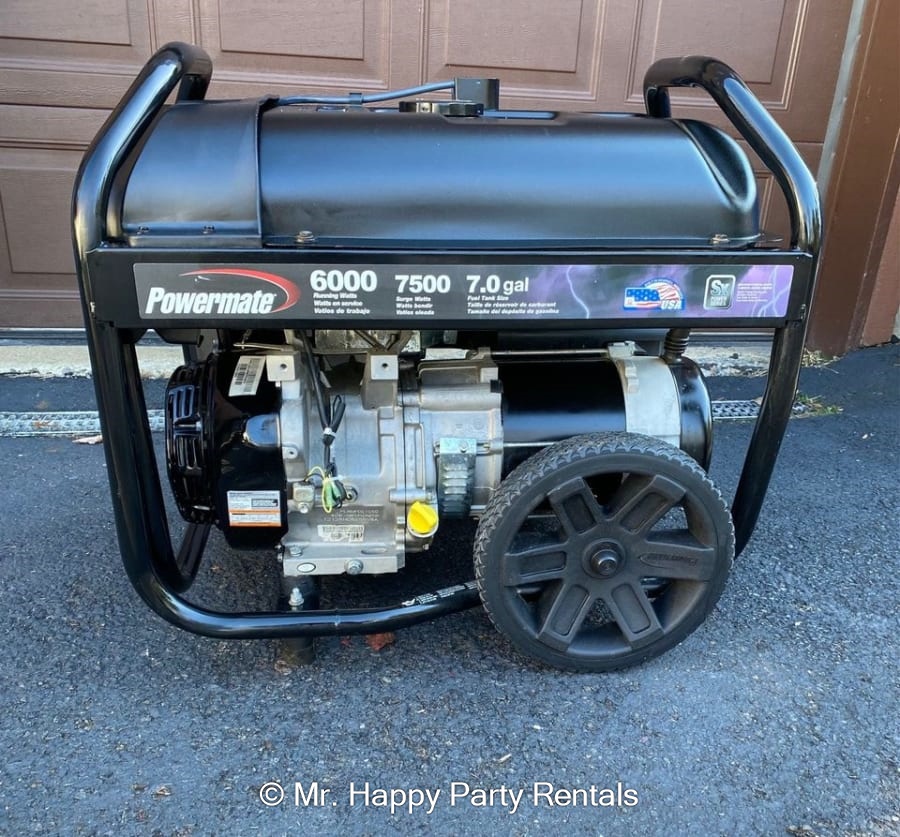 6000 Watt Generator, Powermate - Party Rentals in New Jersey | Mr ...